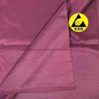 China Red Diamond Pattern ESD Lab Coat Esd Smock For Cleanroom for sale