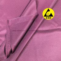China Red Diamond Pattern ESD Lab Coat Esd Smock For Cleanroom for sale