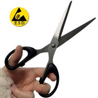 China 7INCH Black ESD Antistatic Scissors with Ant-istatic Plastic Handle for sale