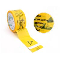China BOPP Yellow Antistatic Label (not Anti-static Itself) Sealing Tape Packaging Sealing Tape for sale