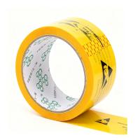 China BOPP Yellow Antistatic Label (not Anti-static Itself) Sealing Tape Packaging Sealing Tape for sale