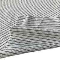 China ESD Knitted ESD Anti-static Rib Fabric White 86%150D-T Polyester+9.5% Carbon Yarn A+4.5%70D SP for sale