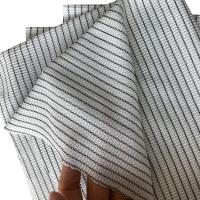 China ESD Knitted ESD Anti-static Rib Fabric White 86%150D-T Polyester+9.5% Carbon Yarn A+4.5%70D SP for sale