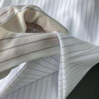 China 10MM Stripe Knitted Anti Static Polyester Fabric Cleanroom ESD Gloves Fabric for sale