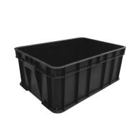 China 600x400x230mm Cleanroom Black Anti Static ESD PP Box for sale