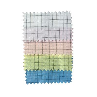 China ESD Anti Static 5mm Grid Cleanroom Polyester Fabric 115GSM for sale