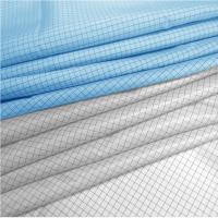 China 98% Polyester 2% Carbon Fiber ESD 5MM Grid Fabric For Cleanroom Garment for sale