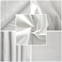 China White Cotton Polyester Carbon 4mm Grid Anti Static Tessuto Panno for sale