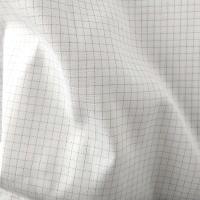 China White Cotton Polyester Carbon 4mm Grid Anti Static Tessuto Panno for sale