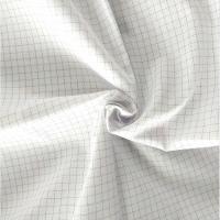 China White Cotton Polyester Carbon 4mm Grid Anti Static Tessuto Panno for sale