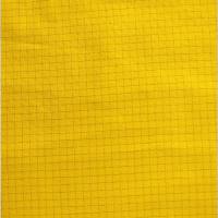 China 4mm Grid Cotton Polyester Carbon Woven Anti Static  T C Fabric for sale