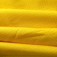 China 4mm Grid Cotton Polyester Carbon Woven Anti Static  T C Fabric for sale