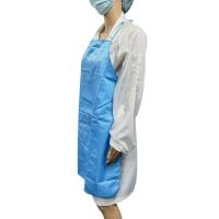 China Unisex Cleanroom ESD Antistatic Apron With Waist Adjustment Belt for sale