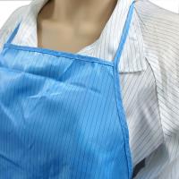 China Unisex Cleanroom ESD Antistatic Apron With Waist Adjustment Belt for sale