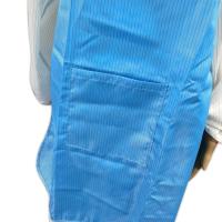 China Unisex Cleanroom ESD Antistatic Apron With Waist Adjustment Belt for sale