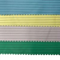 China 99% Polyester 1% Carbon 5mm Stripe ESD Antistatic Fabric for sale