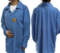 China 96 Polyester 4 Carbon 3mm Diamond Fabric ESD Antistatic Coat for sale
