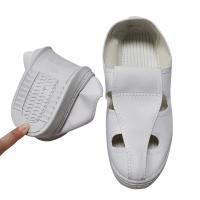 China White Dust Free Washable ESD Safety Shoes With PVC Anti Slip Sole for sale