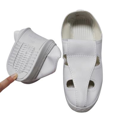 China White Dust Free Washable ESD Safety Shoes With PVC Anti Slip Sole for sale