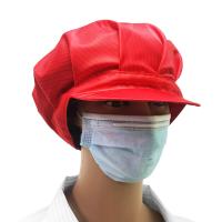 China Antistatic ESD Hat 99% Polyester 1% Carbon Fiber For Industrial Workshops for sale