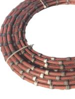 China 8.8mm Diamond Wire Saw for Marble Profiling - 32 Beads/Meter with Plastic Reinforcement for Stone Cutting for sale