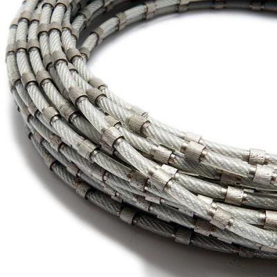 China 8.8mm Diamond Wire Saw for Granite Cutting - 37 Beads/Meter Sintered Beads with High Efficiency Stone Profiling for sale