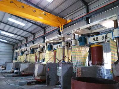 China Four Cylinder Gantry Stone Cutting Machine 2500mm Diameter Capacity 22/30kW CNC System for sale