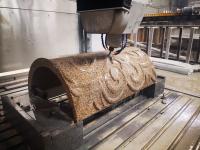 China 4 Axis CNC Stone Carving Machine 2500x1500mm Worktable 7.5KW Spindle for Marble Granite for sale