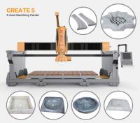 China 5 Axis Bridge Cutting Machine 3200x2000mm CNC Stone Cutter 26kw Power Off Memory for sale