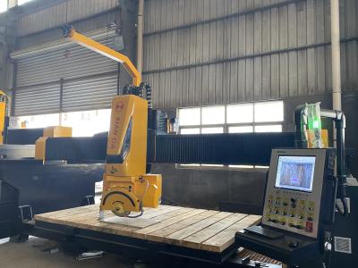China 5 Axis Bridge Cutting Machine 26kw for Marble Quartz Kitchen Countertop 3200mm for sale