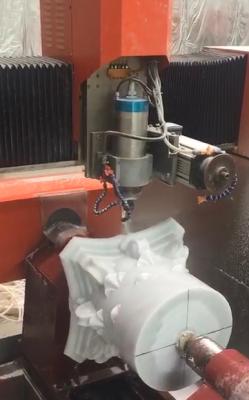 China 4-Axis CNC Stone Carving Machine with 0.02mm Precision and 7.5KW Spindle Power for Marble Granite Processing for sale