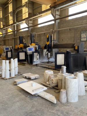 China 4 Axis CNC Stone Carving Machine 2500x1500mm Worktable 7.5KW Spindle for Marble Granite for sale