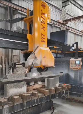 China Four Column Stone Slab Cutting Machine 1200mm Blade Diameter 22kW Main Motor for sale