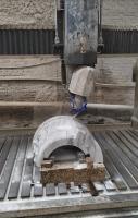 China 4 Axis CNC Arc Slab Column Stone Carving Machine 5.5KW Spindle 0.02mm Accuracy for sale