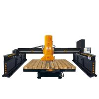 China CNC Stone Slab Bridge Cutting Machine 300-400mm Blade 0-90° Worktable Tilt for sale
