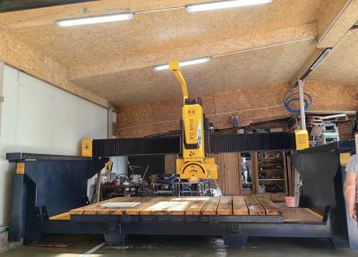 China 5 Axis Bridge Saw Cutting Machine 15kw AC Power 350-450mm Blade Stone Cutting for sale