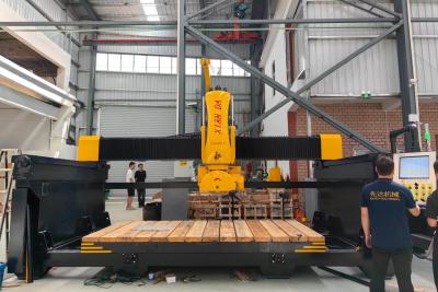 China Italian System 5 Axis CNC Bridge Saw Milling Machine 3200x2000mm Worktable 0-360° Rotation for sale