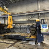 China Automatic Table Movement Bridge Saw Cutting Machine 18.5KW 8000kg CNC Stone Cutter for sale