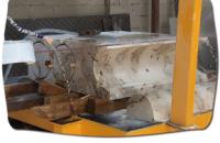 China 4-Axis CNC Diamond Wire Saw Machine 3000mm Precision Stone Cutting for Curved Designs for sale