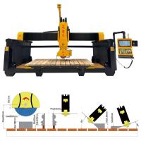 China 5-Axis Bridge Stone Cutting Machine CNC Granite Marble Profiling Saw 22kW 3400x2000mm for sale
