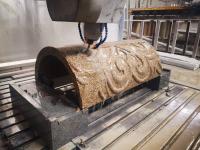 China 4 Axis Stone CNC Carving Machine 2500x1500mm Slab Column Cutting Marble Granite for sale