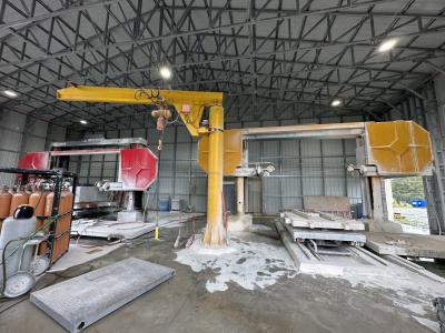 China ST-1T Stone Single Arm Crane with 1000kg Lifting Capacity and 3300mm Reach for Industrial Stone Processing for sale