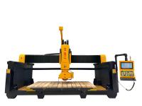 China 5-Axis CNC Bridge Saw Cutting Machine 3400x2000mm Worktable 0-360 Degree Head Rotation for Granite Marble for sale