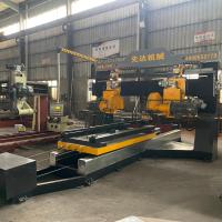 China Double-Blade Automatic Edge Trimming Machine SHKB-21500C 600-800mm Blade for Stone Cutting for sale