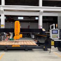 China 4 Axis CNC Stone Cutting Machine 3200x2000mm Worktable 0-85 Degree Tilting for Marble Granite for sale
