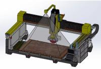 China 5-Axis CNC Stone Cutting Machine 500mm Lifting Travel 30KW Bridge Type for sale