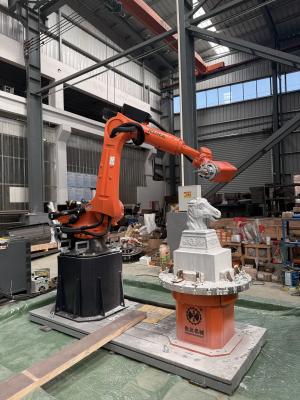 China 6-Axis CNC Robot Stone Cutting Machine with Interpolated Control and BT40 Spindle for Large-Scale Carving up to 3100mm for sale