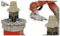 China 6-Axis CNC Robot Stone Cutting Machine with Interpolated Control and BT40 Spindle for Large-Scale Carving up to 3100mm for sale