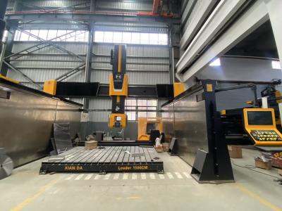 China 5-Axis CNC Router Bridge Saw Cutting Machine with 5-Axis Simultaneous Control, 20 kW BT40 Spindle, and Hybrid Table Design for sale