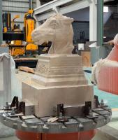 China 6-Axis CNC Robot Stone Cutting Machine BT40 Spindle 3100mm Carving for sale